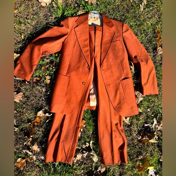 jc penny | Suits & Blazers | Vintage Jc Penny Rust Polyester Mens Suit ...